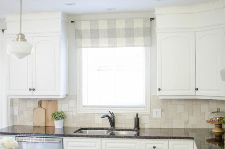 Farmhouse Kitchen Window Valance Tutorial - Nick + Alicia